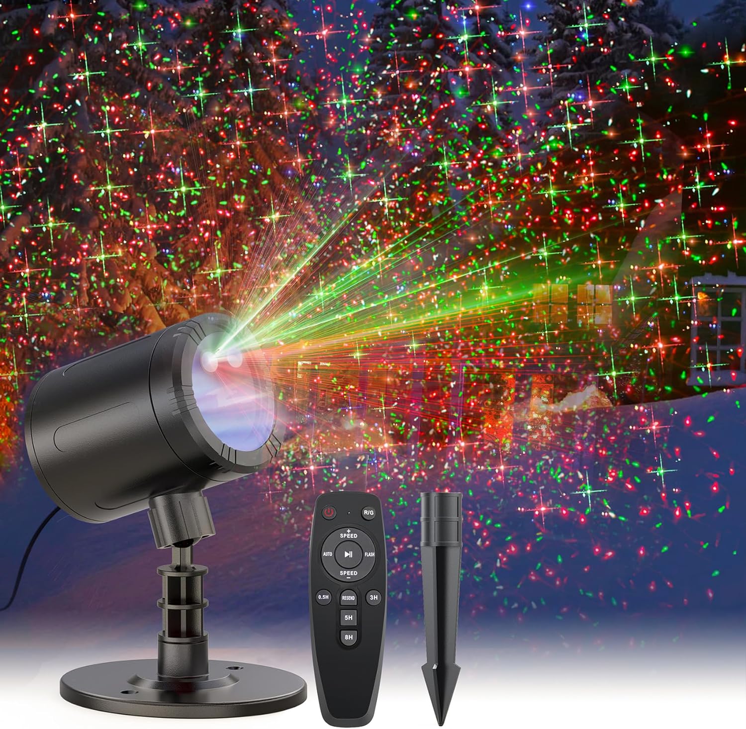 Christmas Projector Lights Outdoor, LED Waterproof Projector Lights, 3 ...
